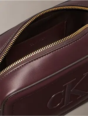 Calvin Klein Embossed Monogram Camera Bag - Fudge