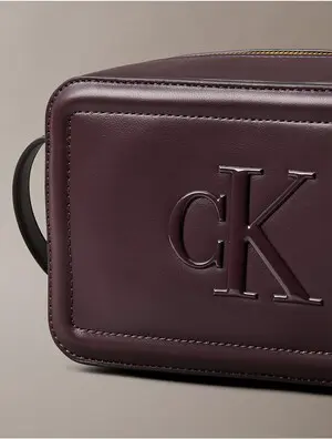 Calvin Klein Embossed Monogram Camera Bag - Fudge