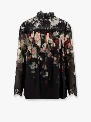Zimmermann Hypnotic Lace Yoke Viscose Blouse