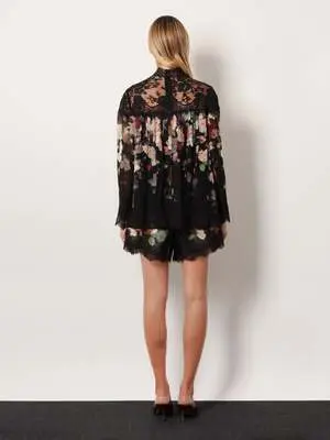 Zimmermann Hypnotic Lace Yoke Viscose Blouse