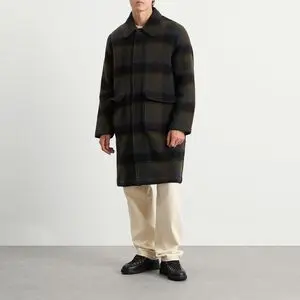 Universal Works Berlin Wool Check Account Coat