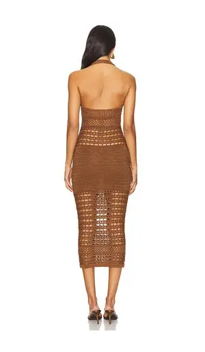 Retrofete Jaycee Crochet Dress - Brown