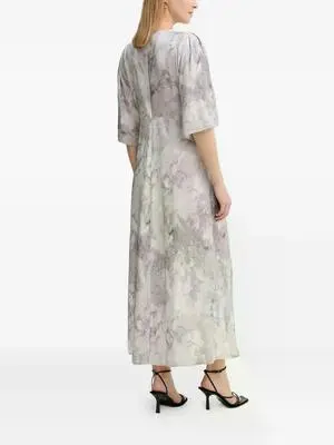 GESTUZ Marble-print Midi Dress