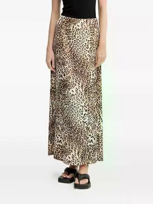 GESTUZ Gzleelo Leopard-print Midi Skirt