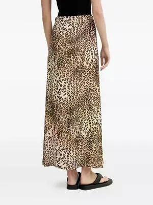 GESTUZ Gzleelo Leopard-print Midi Skirt