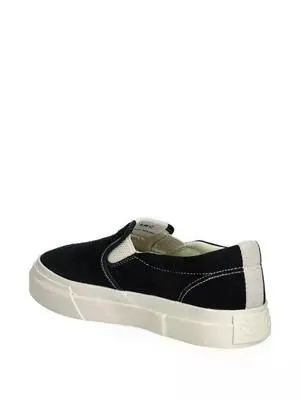 S.W.C STEPNEY WORKERS CLUB Lister Optical Suede Sneakers - Black