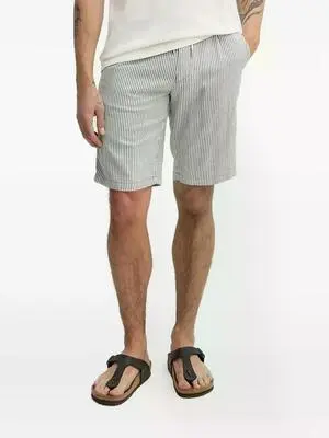JOOP! Striped Cotton-linen Blend Shorts