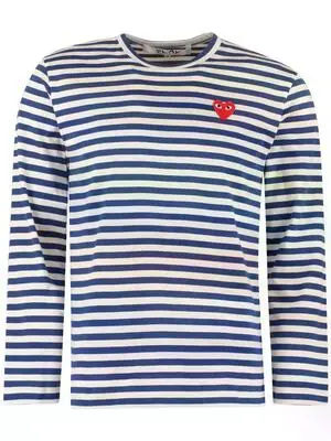 Play Comme Des Garcon Logo-appliqué T-shirt - Blue