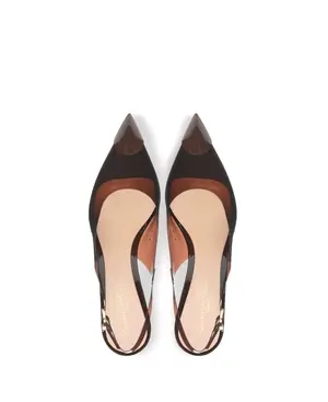 GIANVITO ROSSI Diana 85 Slingback Pumps - Brown Tpu