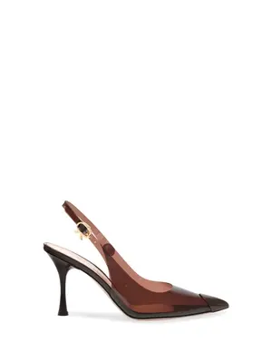 GIANVITO ROSSI Diana 85 Slingback Pumps - Brown Tpu