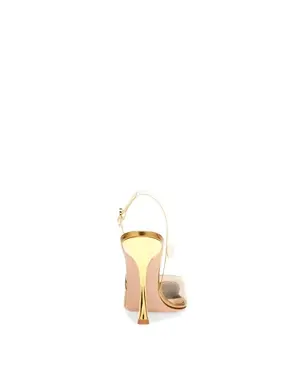 GIANVITO ROSSI Diana Slingback Pumps - Gold Tpu