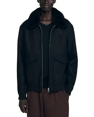 Sandro Shearling Jackets For Men