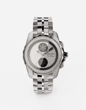 Dolce & Gabbana Diamond Set Bracelet Watch - White Gold