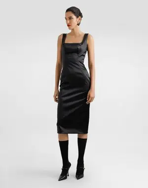Dolce & Gabbana Stretch Satin Dress - Grey