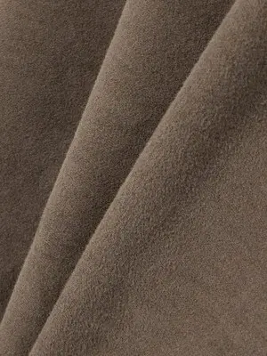 Brunello Cucinelli Pleated Brushed Cotton-blend Wide-leg Pants