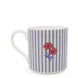 VERA BRADLEY Ceramic Mug In Rachel Ditsy Stripe - Purple