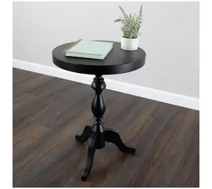 LAVISH HOME Vintage Round Pedestal Accent Side Table