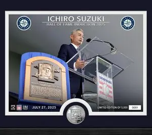 HIGHLAND MINT Ichiro Suzuki 2025 Hof Induction Coin Mint Frame - One-color