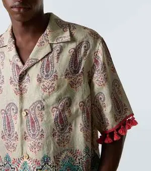 Valentino Garavani Paisley Linen Bowling Shirt
