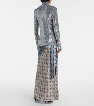 Rabanne Sequined Top - Silver