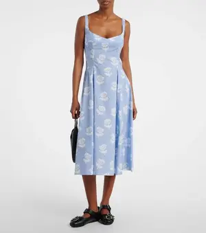 Marni Floral Cotton Midi Dress