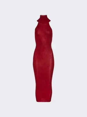 Magda Butrym Turtleneck Midi Dress - Red