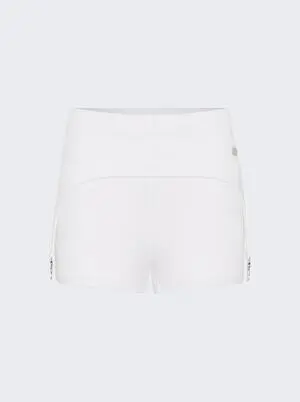 JEAN PAUL GAULTIER Ribbed Mini Shorts With Garter Detail - White