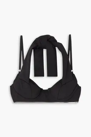 Jacquemus Cuscinu Woolblend Halterneck Bra Top - Black