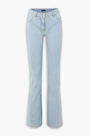 MUGLER Crystal-embellished Flared Jeans