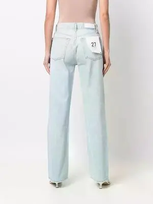 RE/DONE Wide-leg Distressed Jeans