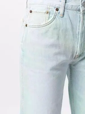 RE/DONE Wide-leg Distressed Jeans