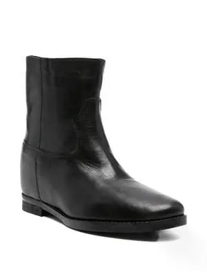 JULIE DEE Leather Ankle Boots