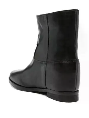 JULIE DEE Leather Ankle Boots