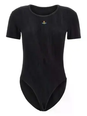 VIVIENNE WESTWOOD Embroidered-logo T-shirt - Black