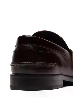 Brioni College Leather Penny Loafers