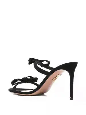AQUAZZURA 100mm Soave Bow-embellished Stiletto Sandals