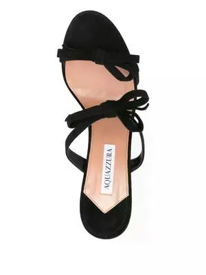 AQUAZZURA 100mm Soave Bow-embellished Stiletto Sandals
