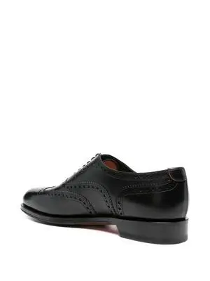 Santoni Perforated Leather Oxford Shoes