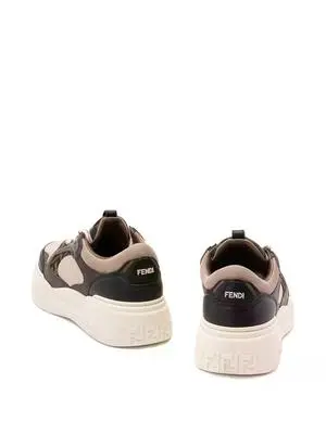 Fendi Force Leather Sneakers - Brown