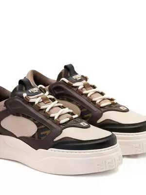 Fendi Force Leather Sneakers - Brown