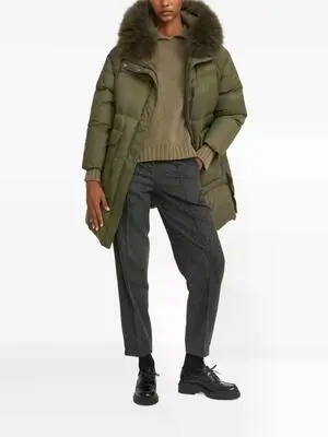 YVES SALOMON Shearling-trimmed Down Coat