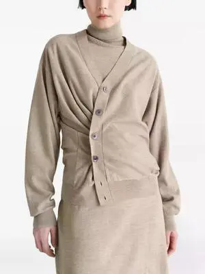 LEMAIRE Twisted Button Cardigan - Neutrals