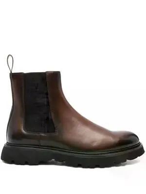 DOUCAL'S 40mm Elastic-panel Leather Chelsea Boots