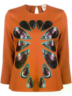 PAULA Lapis Sequin-embellished Blouse