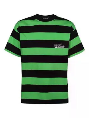 MSGM Striped-pattern Cotton T-shirt