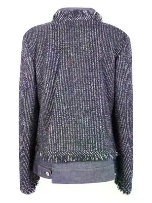 Sacai Tweed-panel Denim Jacket
