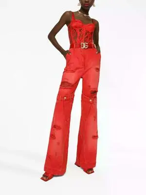 Dolce & Gabbana Lace-detail Corset Top
