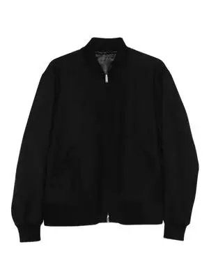LARDINI Zip-front Bomber Jacket - Black