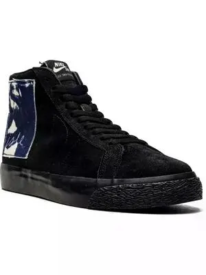 Nike X Isle Skateboards Sb Zoom Blazer Mid Sneakers - Black