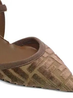 Fendi 55mm Ff-logo Slingback Heeled Pumps